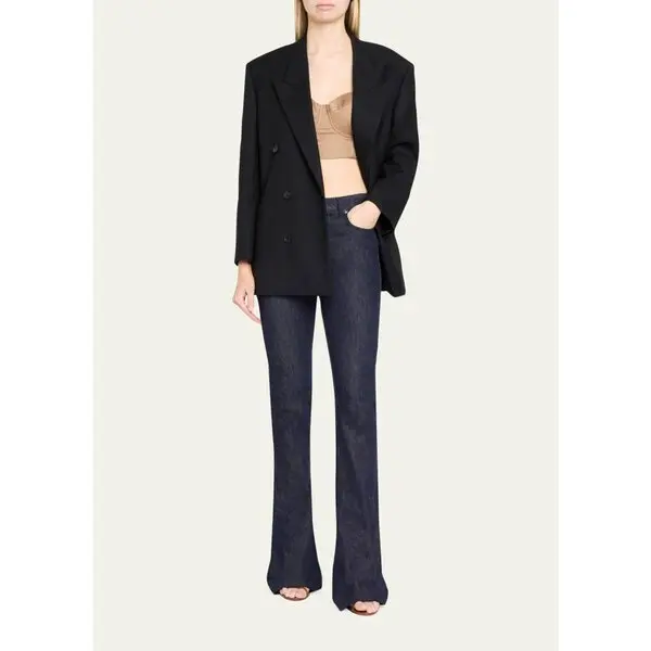 L'Agence Sonya Satin Bralette Bustier Top