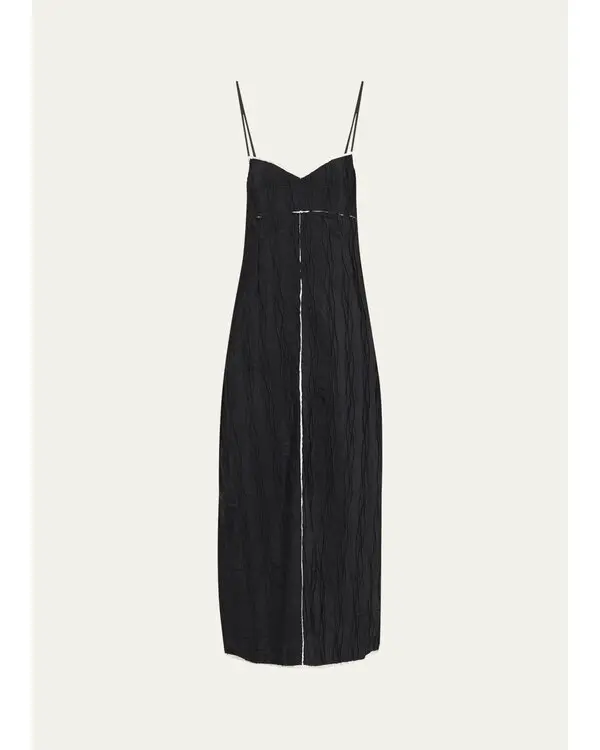 Simkhai Leah Textured Sleeveless Midi Dress
