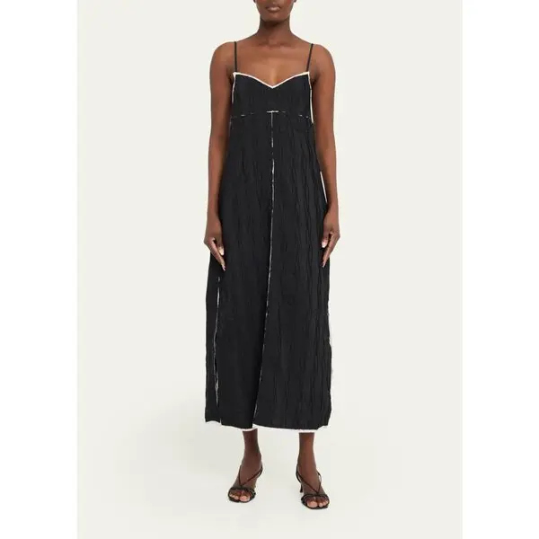 Simkhai Leah Textured Sleeveless Midi Dress