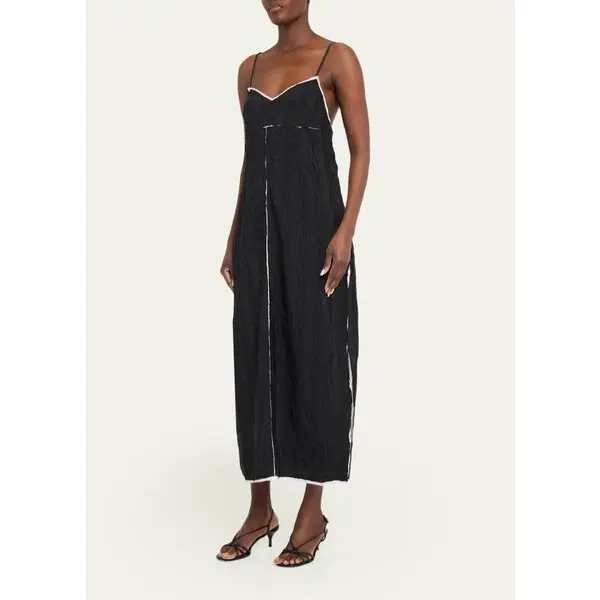 Simkhai Leah Textured Sleeveless Midi Dress