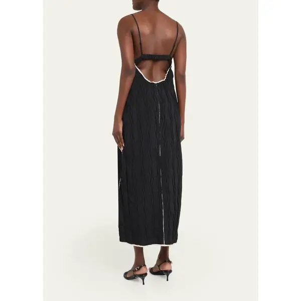 Simkhai Leah Textured Sleeveless Midi Dress
