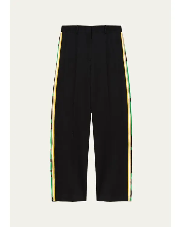 Loewe Layered Side-stripe Straight-leg Trousers