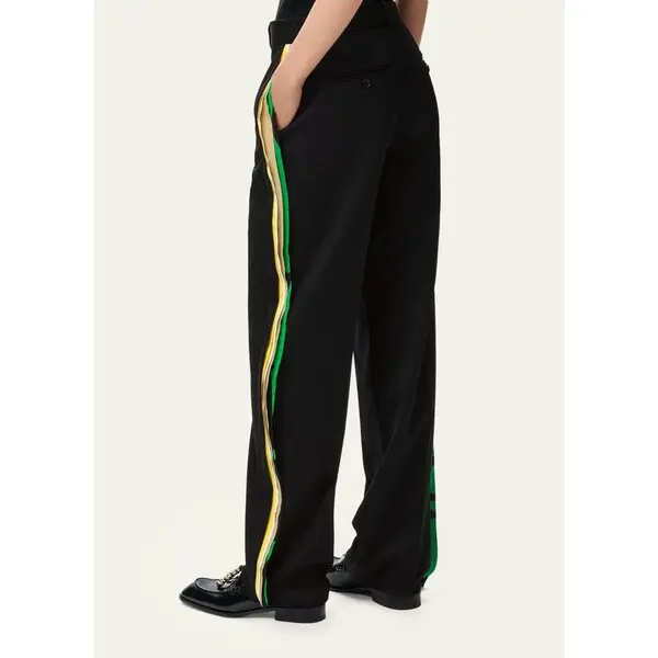 Loewe Layered Side-stripe Straight-leg Trousers