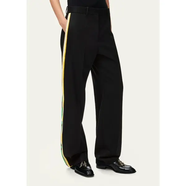 Loewe Layered Side-stripe Straight-leg Trousers