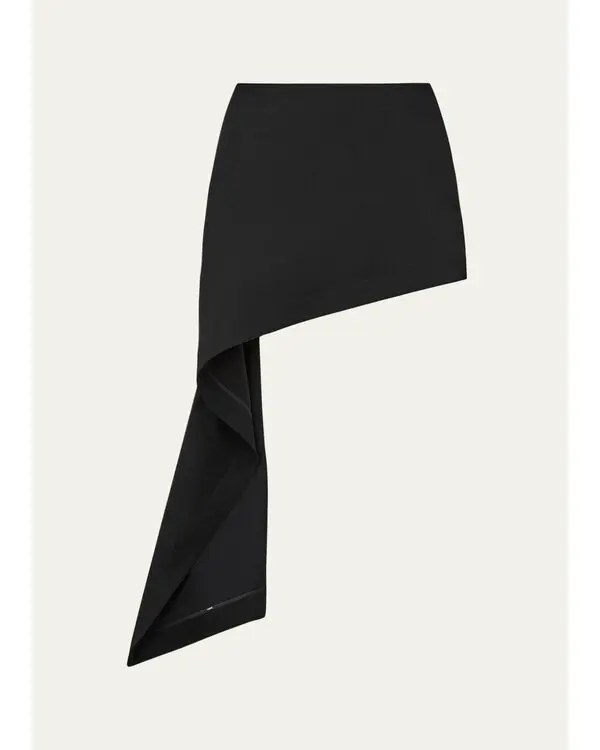 Loewe Asymmetric Drape Mini Skirt - Black
