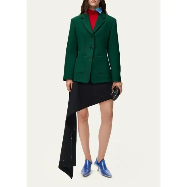 Loewe Asymmetric Drape Mini Skirt - Black