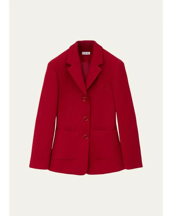 Loewe Wool-blend Single-breasted Jacket