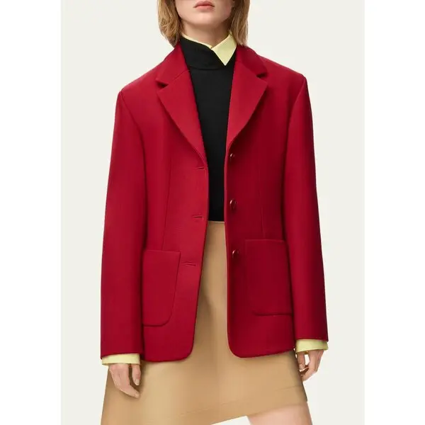 Loewe Wool-blend Single-breasted Jacket
