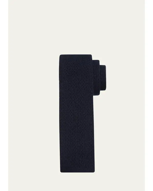 Brioni Solid Cashmere Knitted Tie