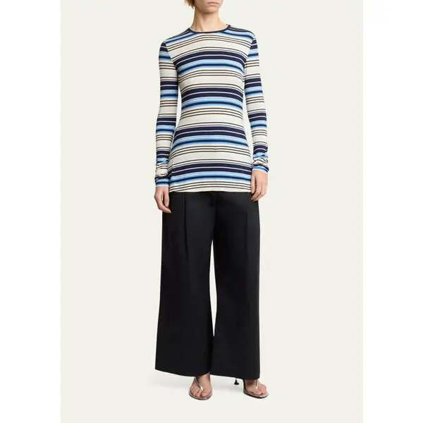 Proenza Schouler White Label Mae Top In Striped Jersey