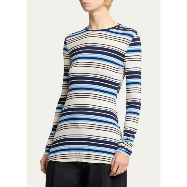 Proenza Schouler White Label Mae Top In Striped Jersey