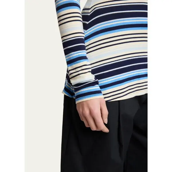 Proenza Schouler White Label Mae Top In Striped Jersey