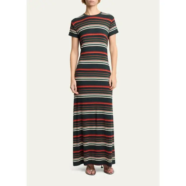 Proenza Schouler White Label Noelle Striped Stretch Cotton Dress
