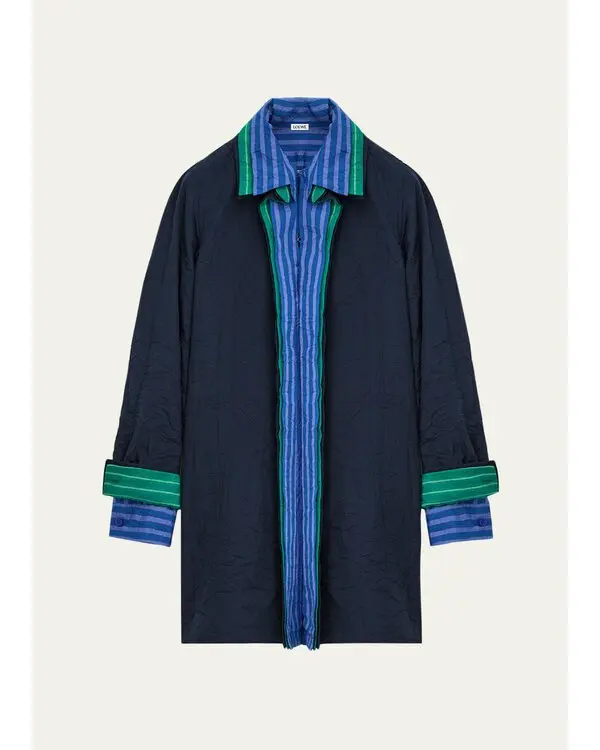 Loewe Layered Collar Long-sleeve Shirtdress