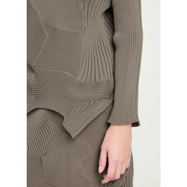 Issey Miyake Kone Kone Textural Ribbed Crewneck Sweater