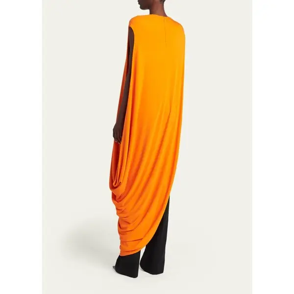 TOM FORD Asymmetric Draped Tunic Top - Orange