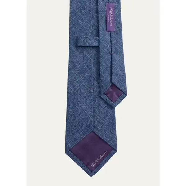 Ralph Lauren Purple Label Délavé Linen-blend Tie - Blue