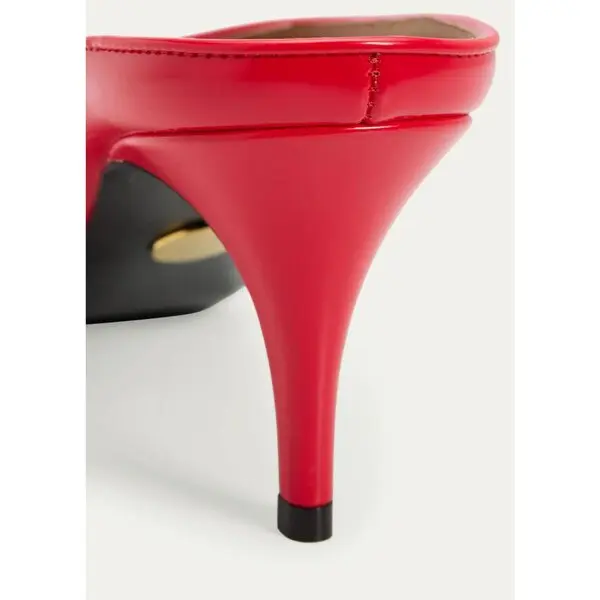Stella McCartney 60mm Brushed Pointed-toe Mules - Flame