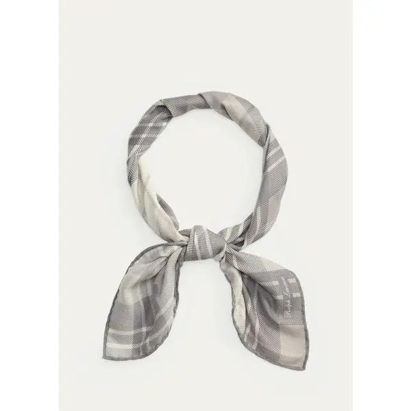 Ralph Lauren Purple Label Plaid-print Cashmere-silk Neckerchief