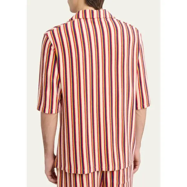 Valentino Garavani Striped Toweling Camp Shirt