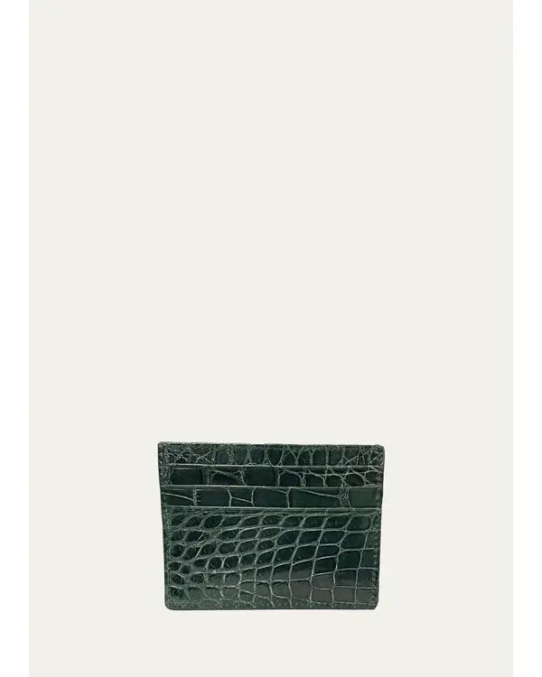 ABAS Alligator Card Case - Green