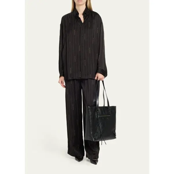 Balenciaga Le City Cabas Tote Bag In Arena Lambskin
