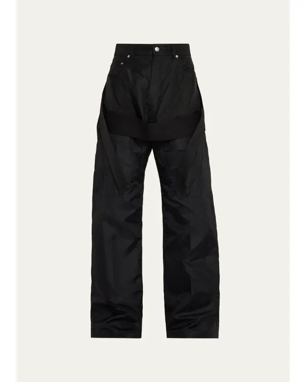 Rick Owens Megastrapped Geth Nylon Canvas Wide-leg Jeans