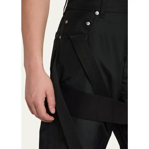 Rick Owens Megastrapped Geth Nylon Canvas Wide-leg Jeans