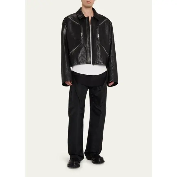 Rick Owens Megastrapped Geth Nylon Canvas Wide-leg Jeans