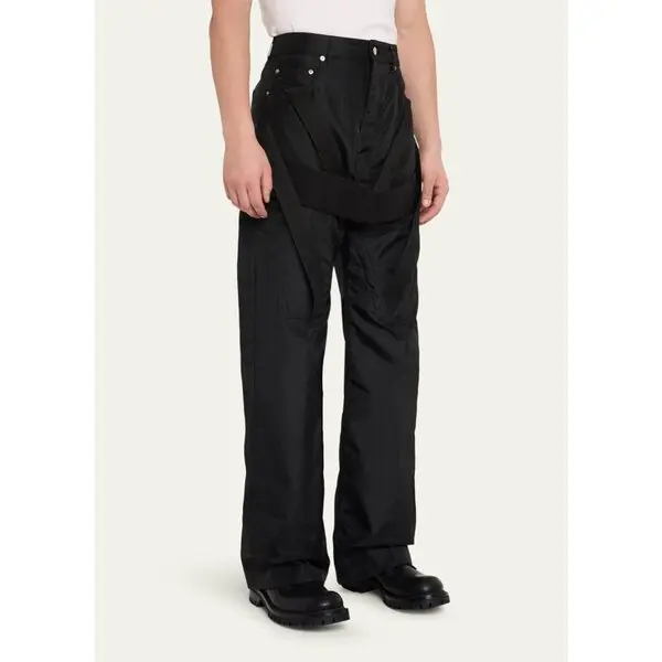 Rick Owens Megastrapped Geth Nylon Canvas Wide-leg Jeans