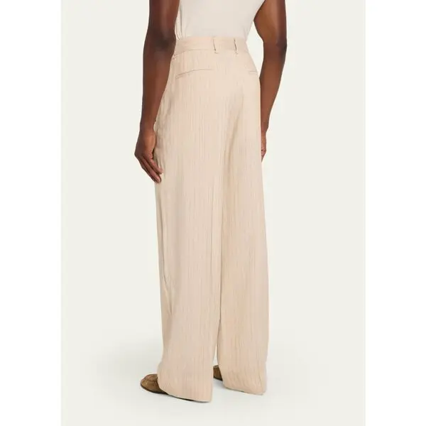 Amiri Striped Linen-blend Tailored Pants