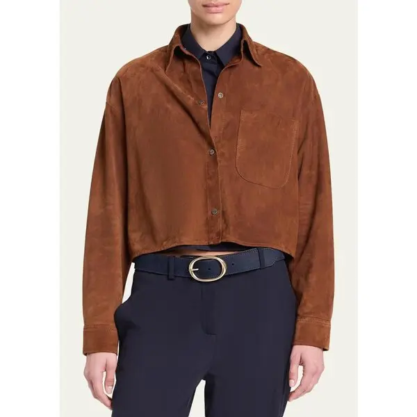 TWP Little Big Joe Shirt In Suede - Cigar