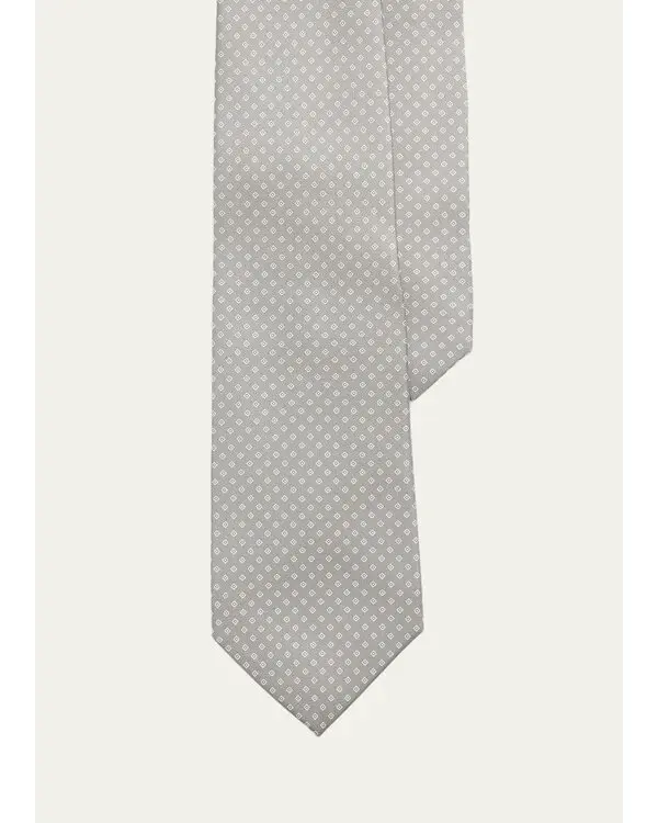 Ralph Lauren Purple Label Diamond-patterned Silk Tie