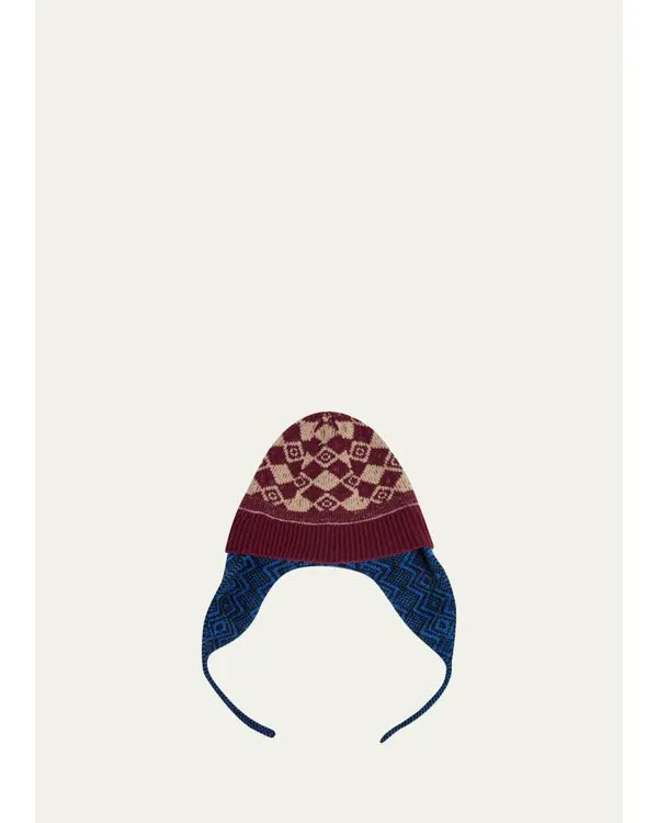 Dries Van Noten Wool Fair Isle Fringe Scarf