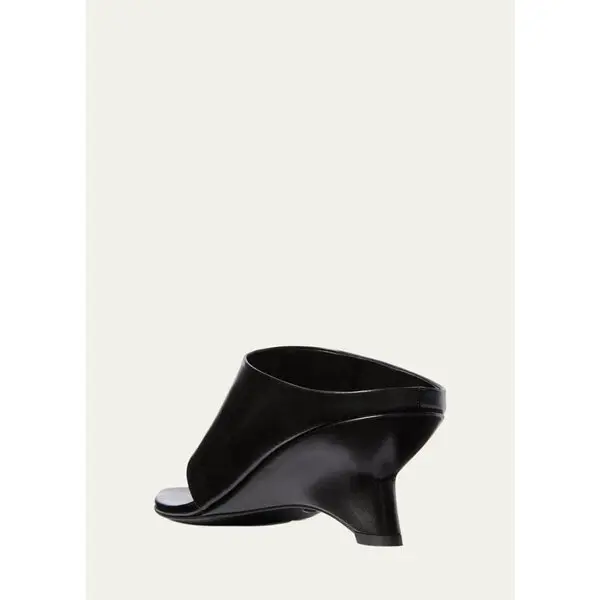 Khaite 55mm Marlow Leather Thong Mules - Black