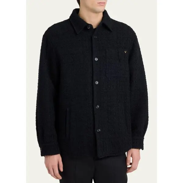 Valentino Garavani Cotton Boucle Tweed Overshirt