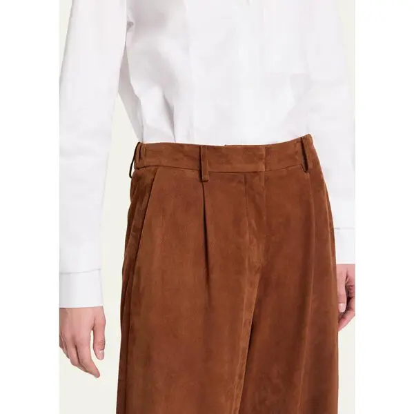 TWP Hudson St Suede Wide-leg Pants