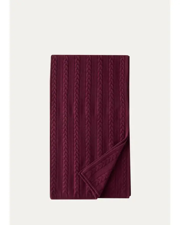 Tse Cashmere Cashmere Cable-knit Throw Blanket