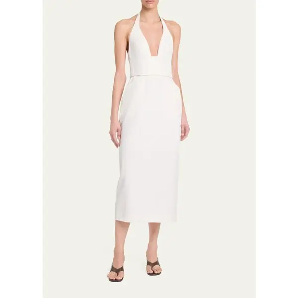 TWP On Again Off Again Halter Midi Dress