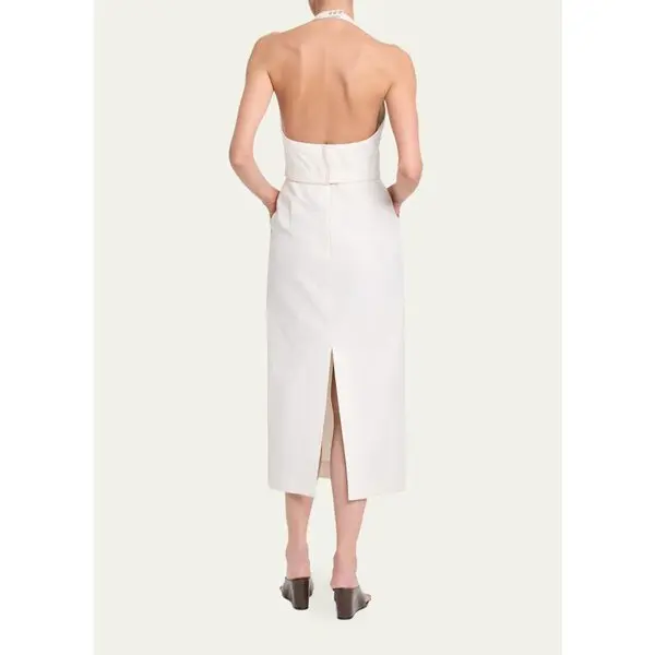 TWP On Again Off Again Halter Midi Dress
