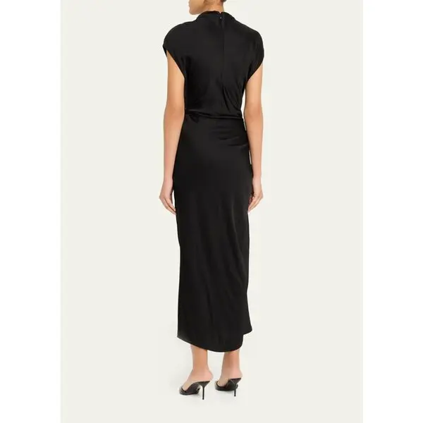 A.L.C. Alma Draped Satin Viscose Dress