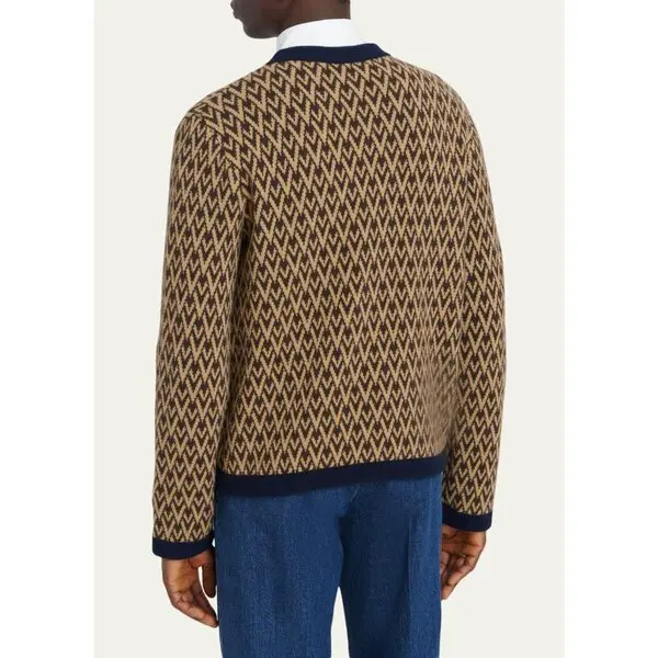 Valentino Garavani Jacquard-knit Wool Cardigan