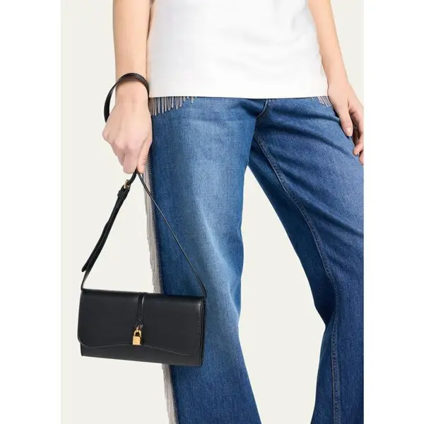Stella McCartney Stella Ryder Embossed Grainy Eco Vegan Leather Wallet With Strap - Black