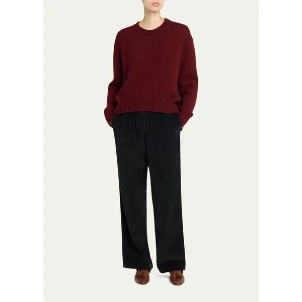 THE ROW Parth Cashmere Oversized Crewneck Sweater