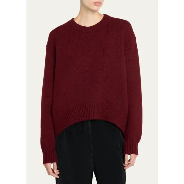 THE ROW Parth Cashmere Oversized Crewneck Sweater