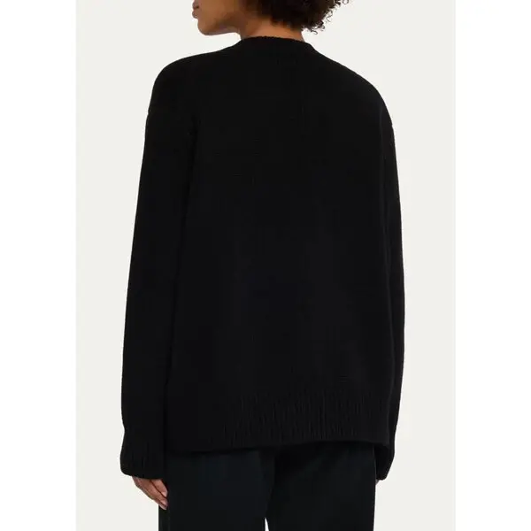 THE ROW Parth Cashmere Oversized Crewneck Sweater