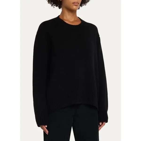 THE ROW Parth Cashmere Oversized Crewneck Sweater