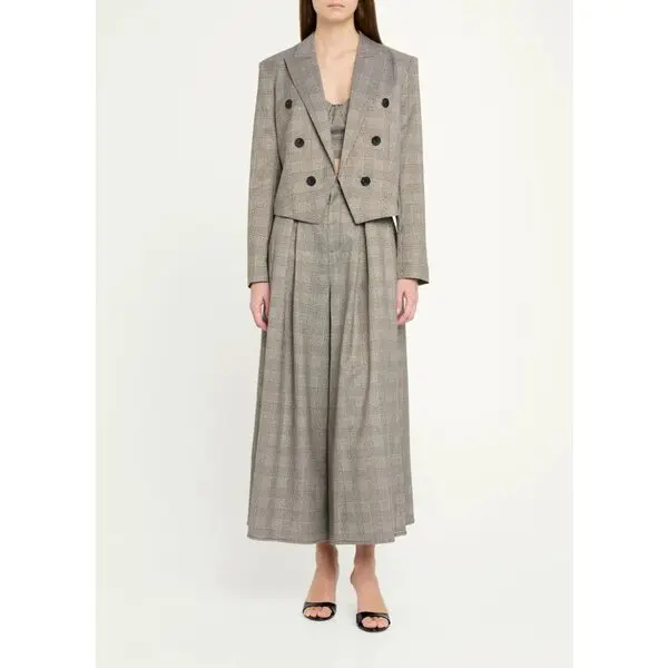 L'Agence Lila Plaid Boxy Blazer