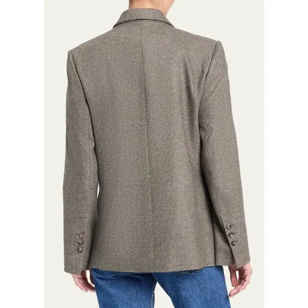 TWP Harper Double-breasted Herringbone Blazer
