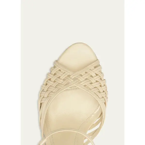 ALEXANDRE BIRMAN 75mm Lilian Leather Wedge Mules